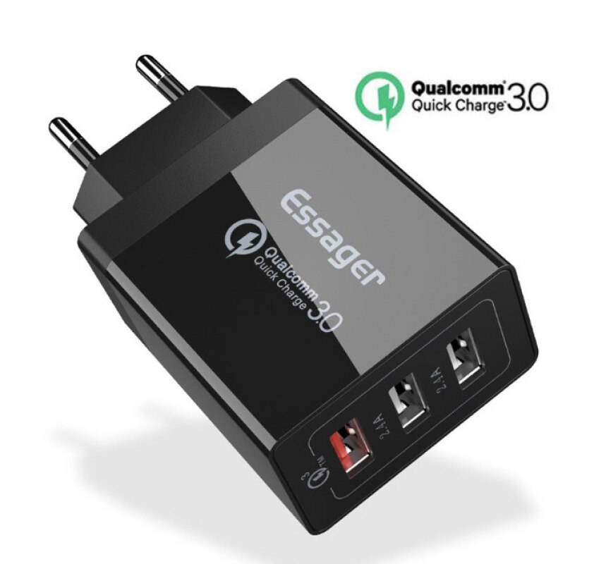 3 Usb Mobiele Telefoon Oplader Qc 3.0 30W Adapter – Grandado