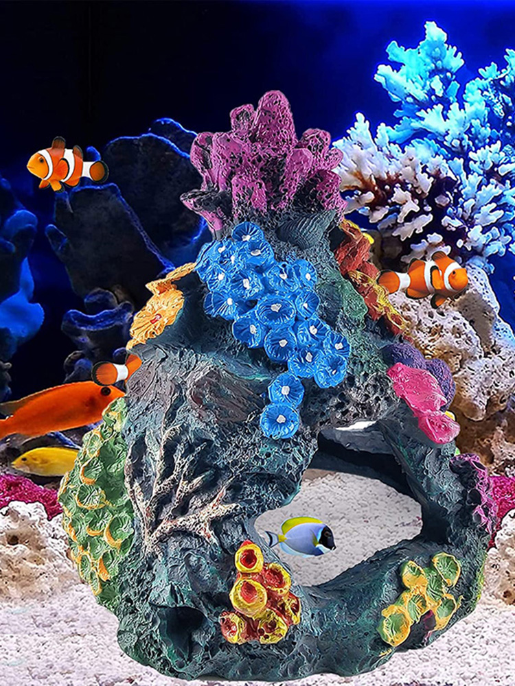 1Pcs Resin Coral Cave Decor Aquarium Coral Decor A... – Vicedeal