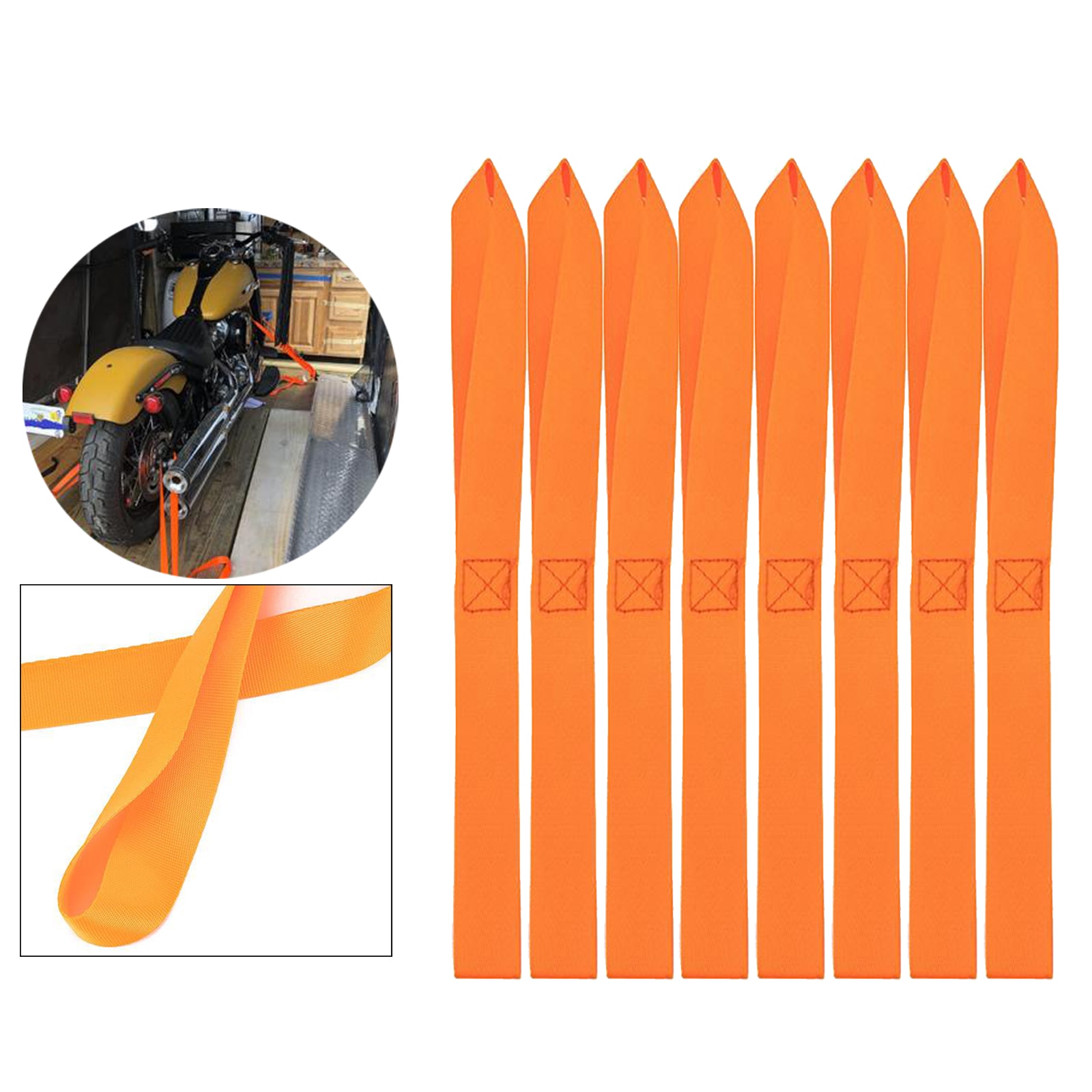 8Pcs Heavy Duty Soft Loop Tie Down Strap Ratchet T... – Grandado