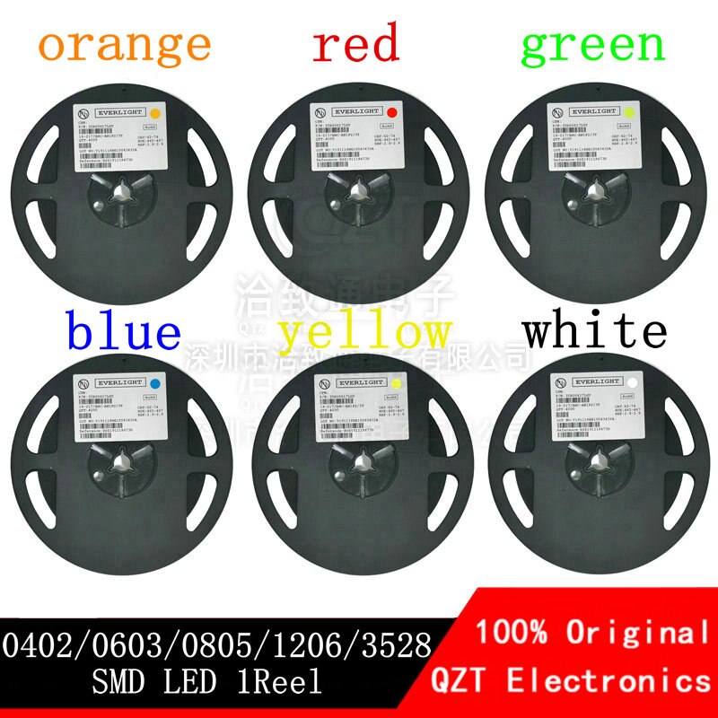 1 Reel 3000Pcs 1206 Smd Led Rood Geel Groen Wit Bl... – Grandado