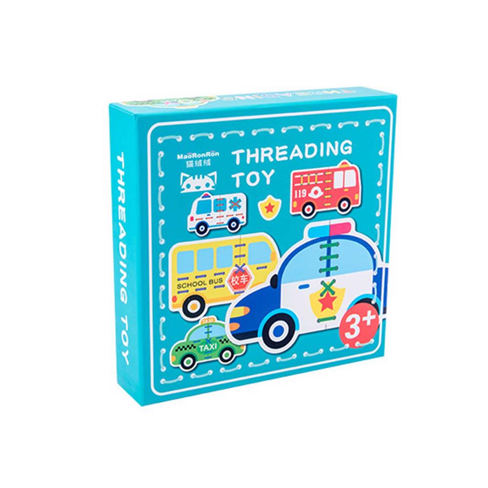 Kids Threading Toys Cartoon Animals Vegetable Wood... – Vicedeal