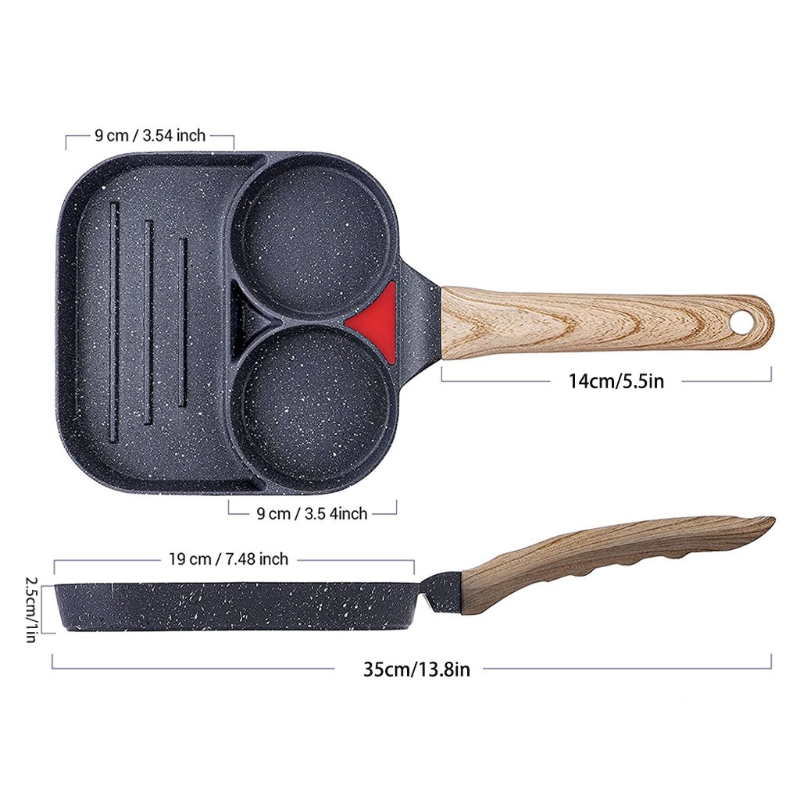 Cast Aluminum Non-stick Multi-section Frying Pans ... – Grandado