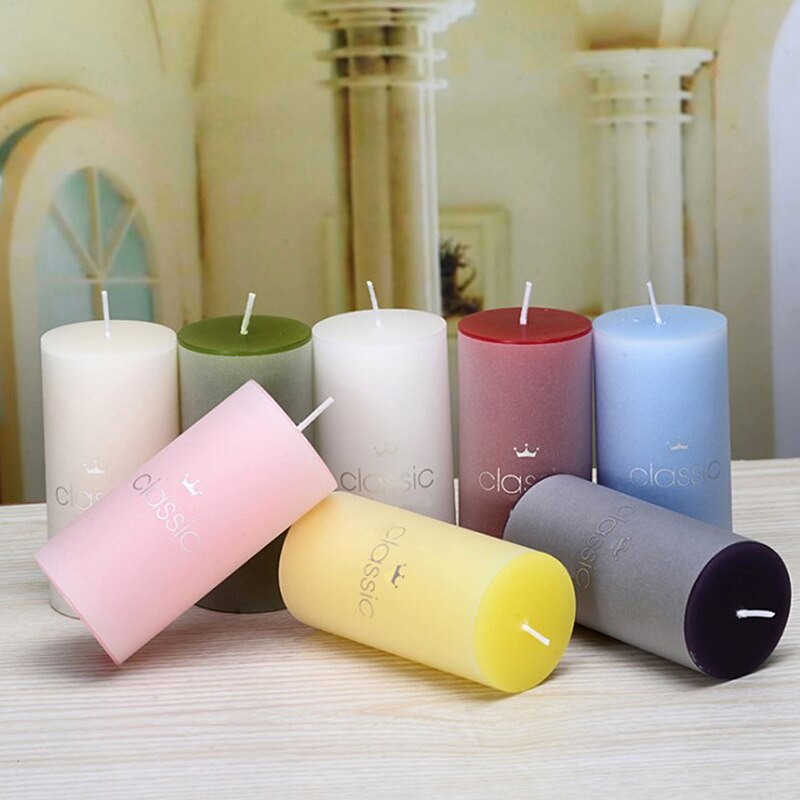 1 Pc 3.8*5cm Wedding Column Wax Scented Candles Cr... – Grandado