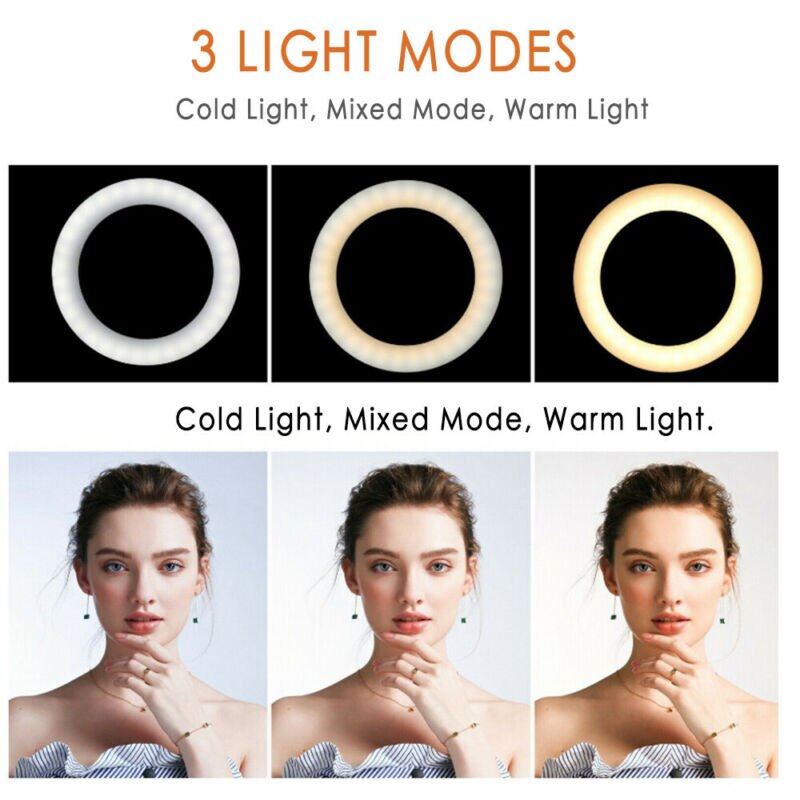 Dia.20cm LED Fill Ring Light Kit w/Desk Stand for ... – Grandado