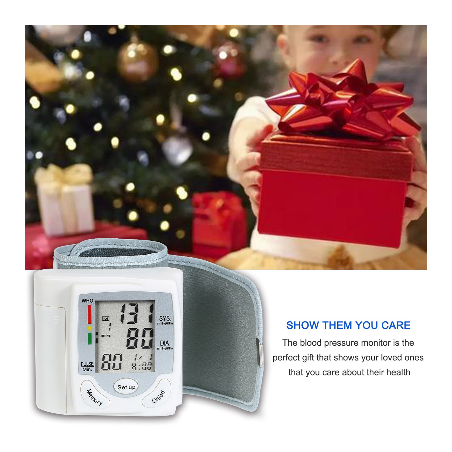 LCD Display Blood Pressure Monitor Wrist Pulse Met... – Vicedeal