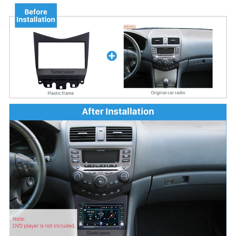 Seicane Zwart 2Din Auto Auto Stereo Panel inbouwen... – Vicedeal