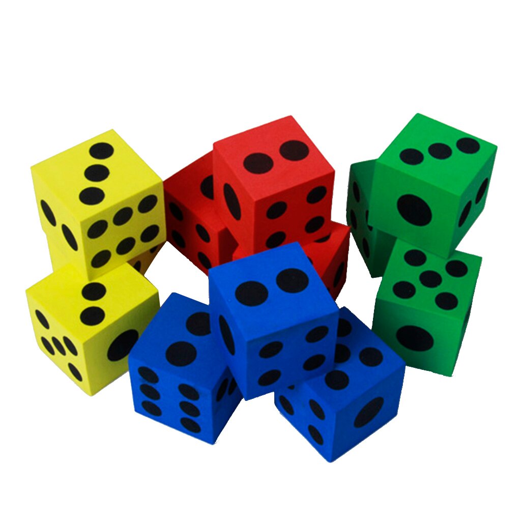 12pcs MOULDED FOAM DICE 3.8cm Kids Child Room Acti... – Vicedeal