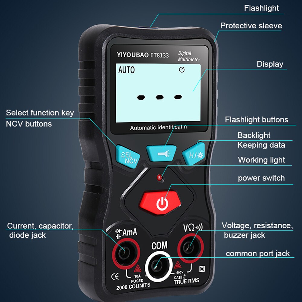 Fully Automatic Identification Multimeter Voltage ... – Grandado
