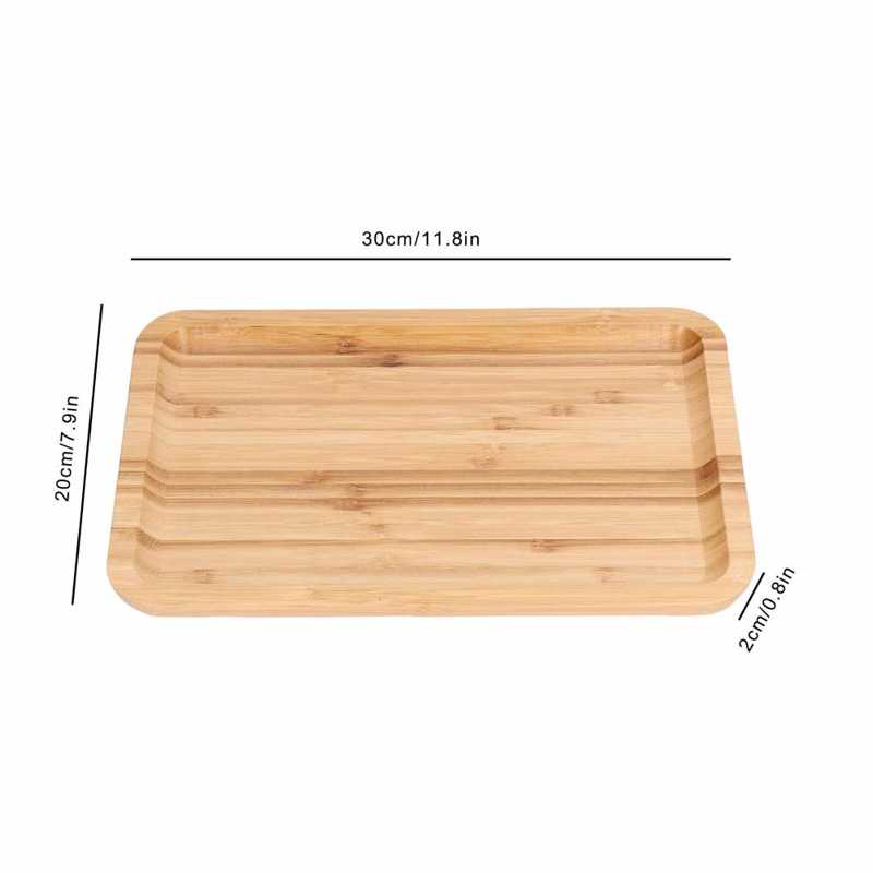 Bamboo Serving Plate Bamboo Tray Rounded Corner fo... – Grandado