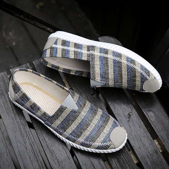Mens Loafers Handmade Moccasins Soft Canvas shoes ... – Grandado