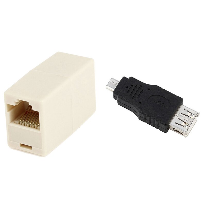 Micro-USB Male to USB A Female Adapter & RJ45 Doub... – Vicedeal