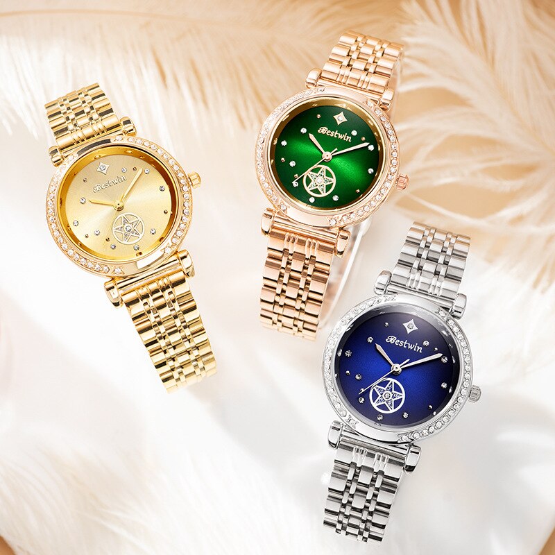 Diamond Brand Luxury Women Watch Quartz Rose Gold ... – Grandado