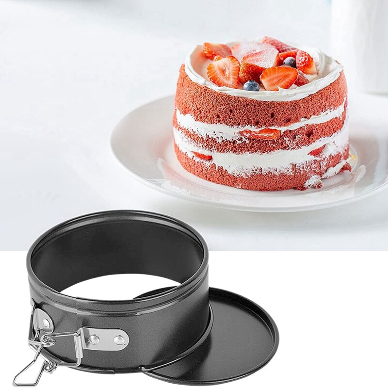 4Pcs Springform Cake Pan - 4 Inch Steel Nonstick L... – Grandado
