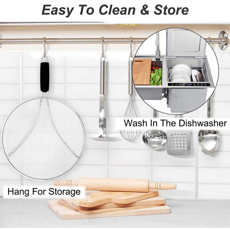 Grease Splatter Guard Splatter Screen for Frying P... – Vicedeal