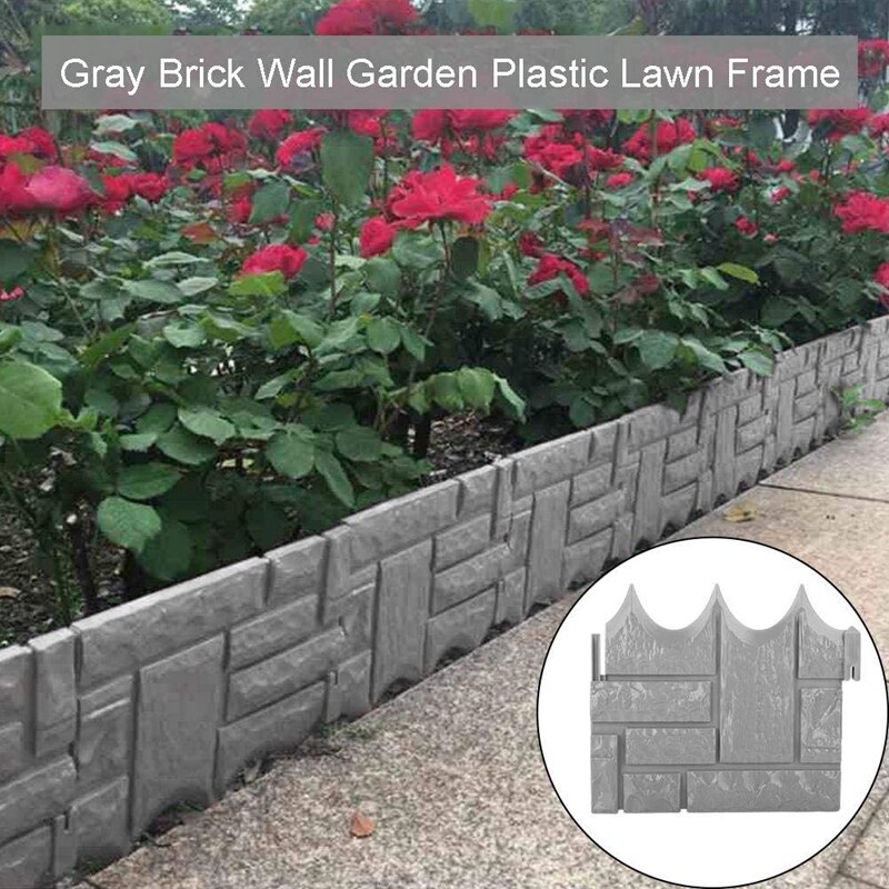 Lawn Edging Plant Border, Gray Stone Brick Flower ... – Grandado