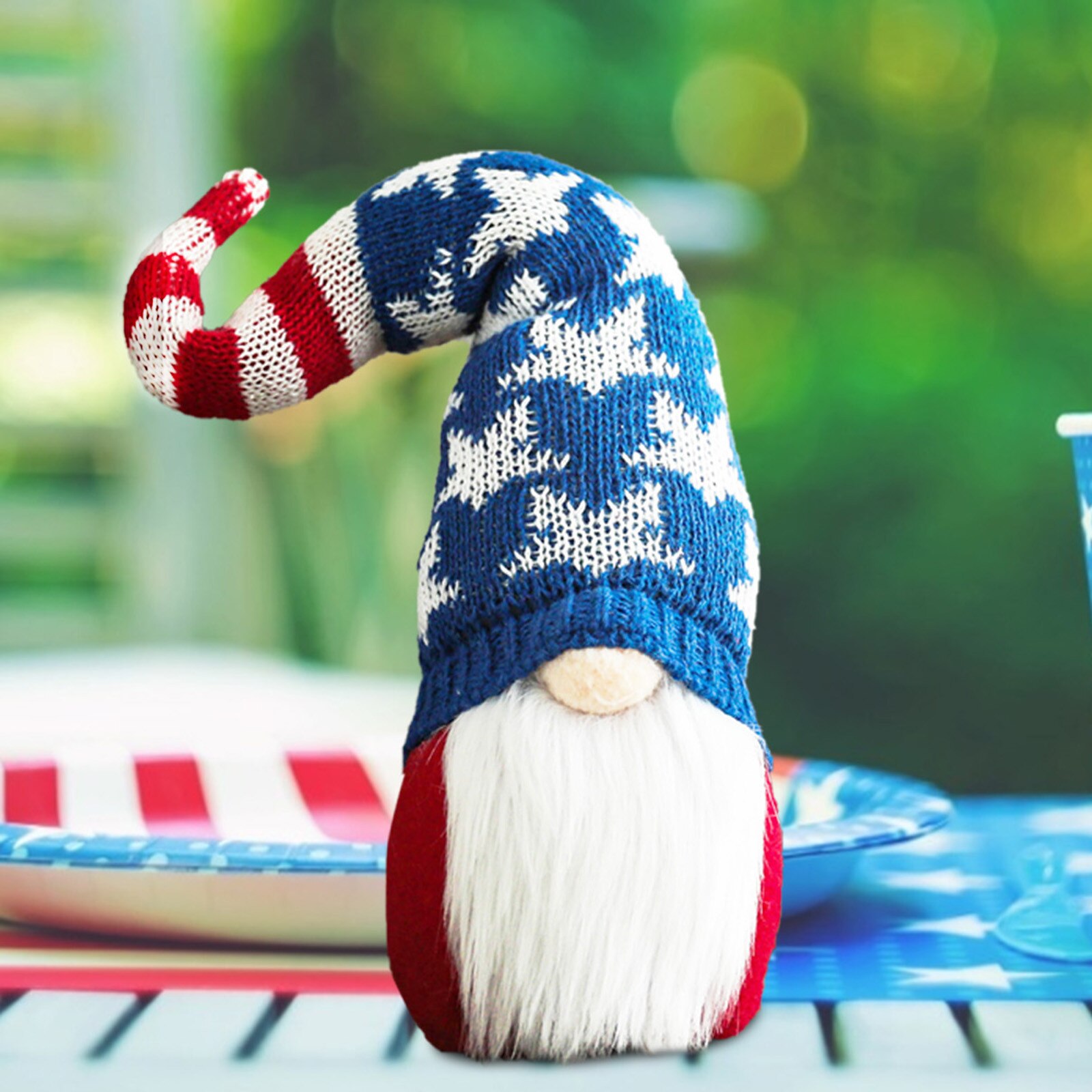 Independence Day Gnome Pop Unieke Decoratieve Face... – Grandado