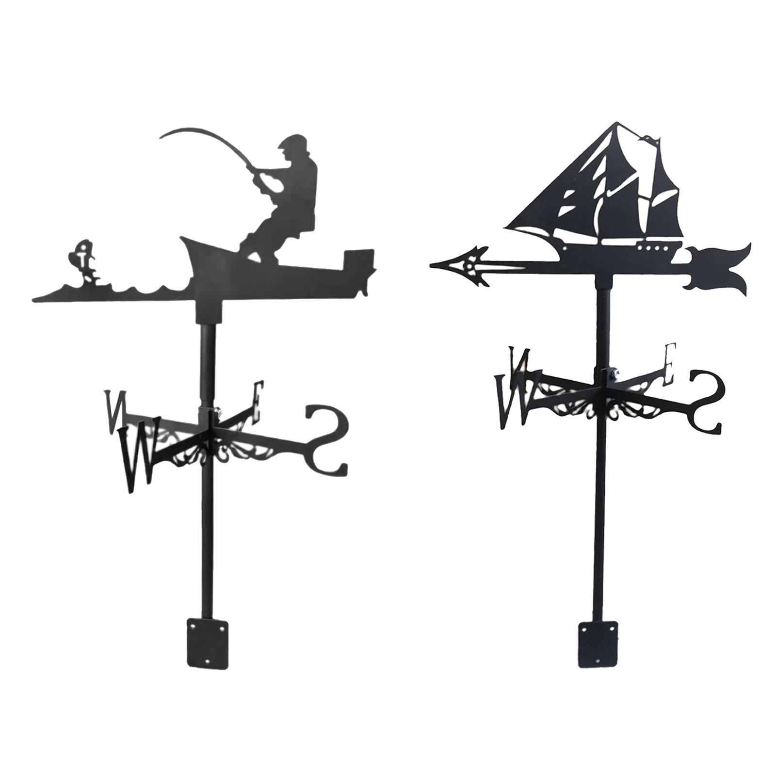Iron Angler Wind Vane Roof Mount Wind Direction In... – Grandado