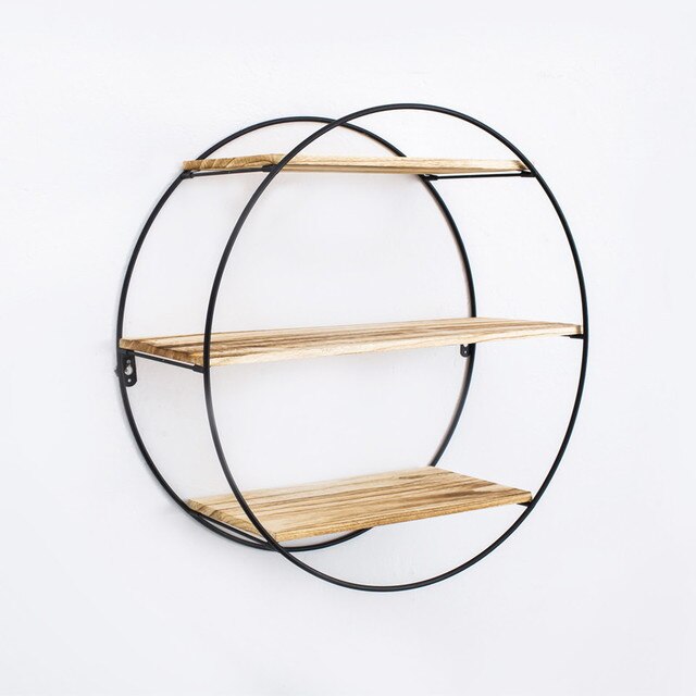 Big Size Round Wall Rack Holder Nordic Wrought Iro... – Grandado