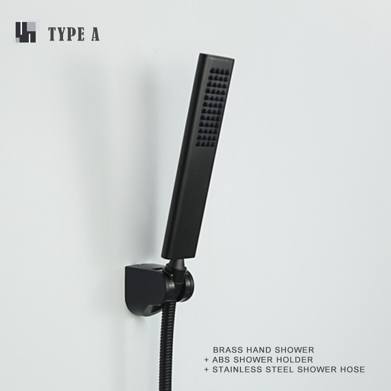 Brass Hand Shower Matte Black Hand Held Shower Set... – Vicedeal