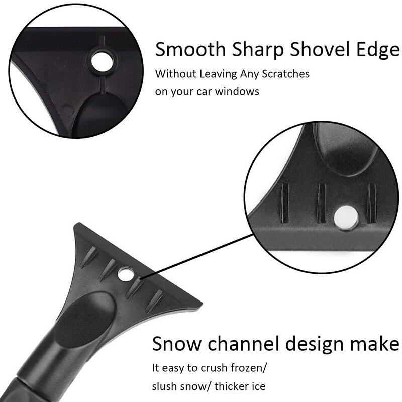 Isskrapa med borste för bil , 2 in 1 bil snöborste... – Vicedeal