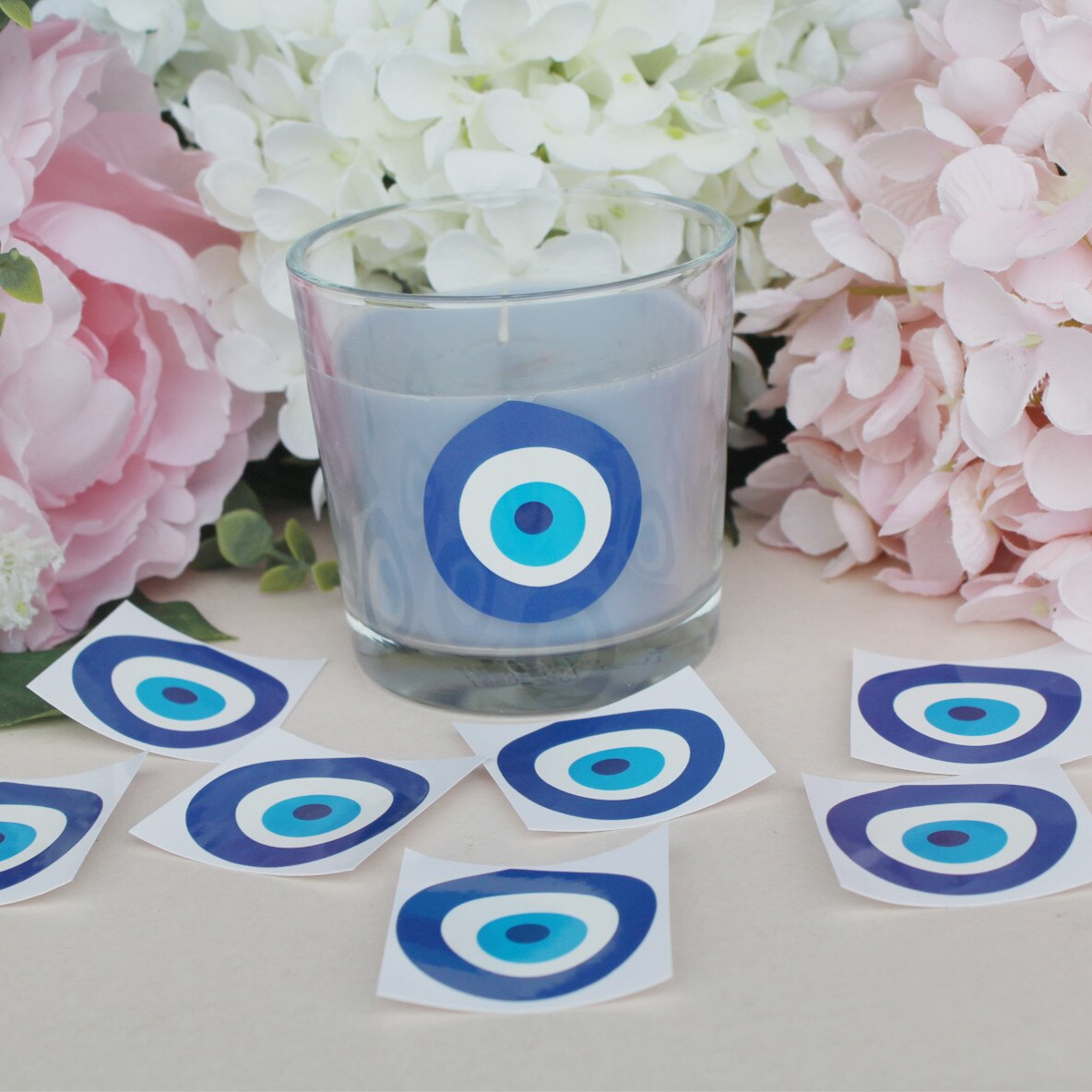 Scented pot Evil Eye vinyl stickers candle jar Pro... – Vicedeal