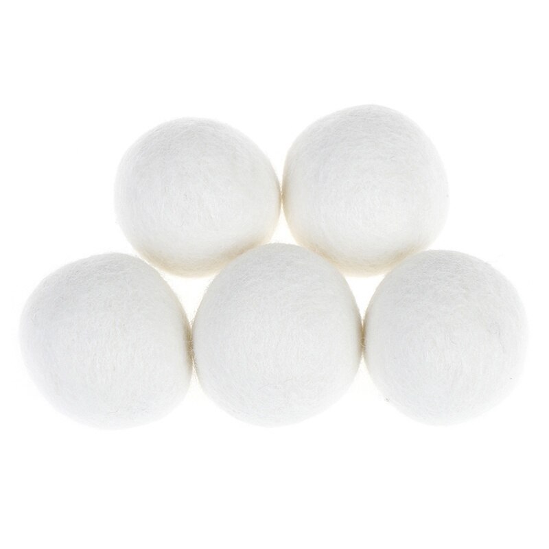 5pcs White Dry Ball Wool Dryer Balls Natural Fabri... – Vicedeal