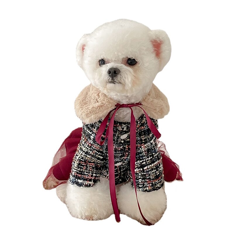 Cat Dog Clothes Winter Small Dog Dress Coat Jacket... – Grandado