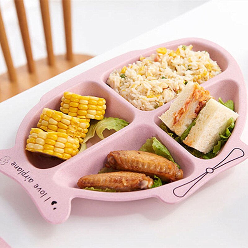 3pcs Kid's Dinner Plate Food Plate Three-piece Cut... – Grandado