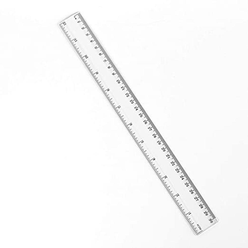 NewTransparent Organic Plastic Ruler 30cm Long Rul... – Grandado