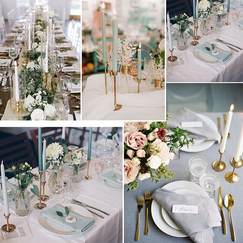 Candlestick Cone Candlestick 6-Piece Set Brass Gol... – Vicedeal