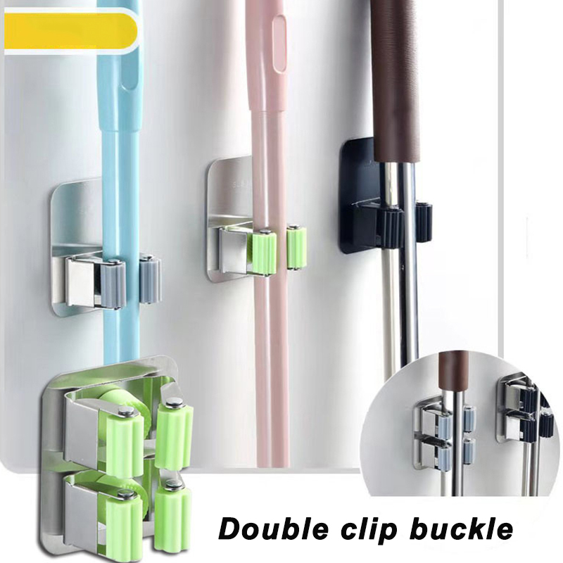 Stainless Steel Mop Hook Wall Mounted Mop Organize... – Grandado
