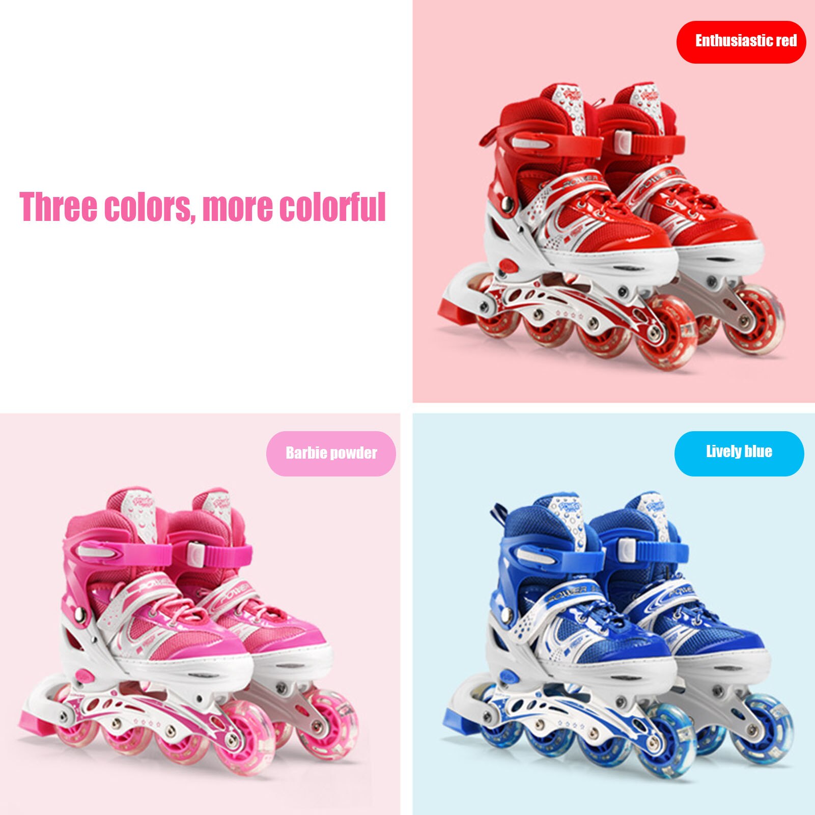 Full Flash Roller Skates Children Boys And Girls I... – Grandado