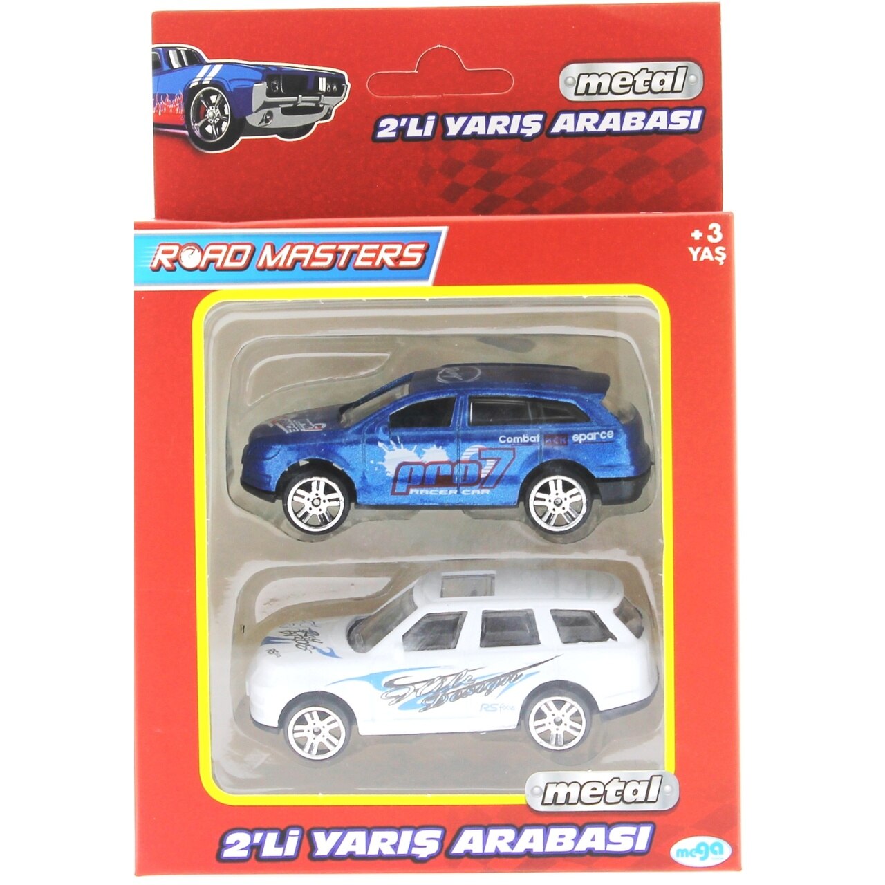 2'li Metal Racing car Set White Suvlu – Vicedeal