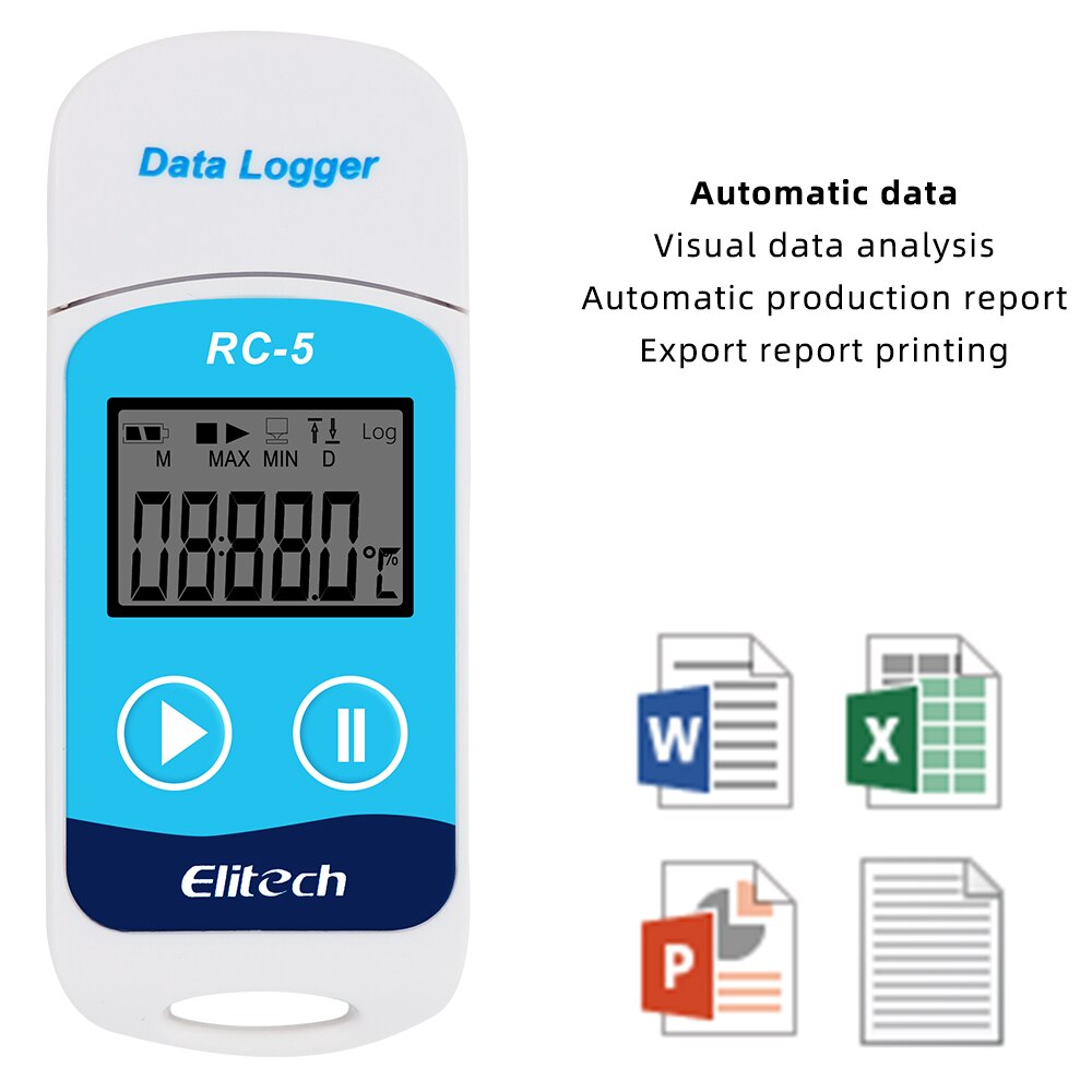 RC-5+ PDF Temperature Data Logger RC-5 USB Data Lo... – Grandado