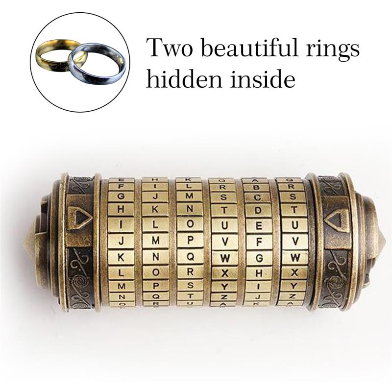 Leonardo Da Vinci Code Toys Metal Cryptex Locks We... – Vicedeal