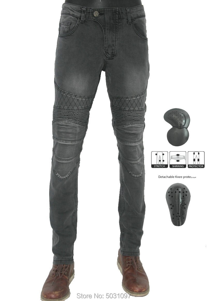 Loong Biker Motorcycle Slim Riding Trousers Knight... – Grandado