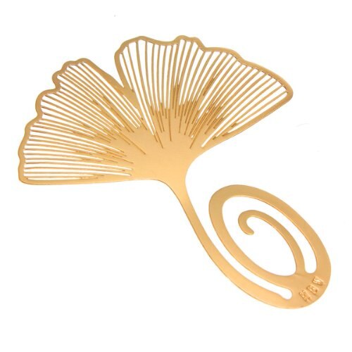 SOSW-Bookmark ginkgo leaf metal souvenir book read... – Grandado