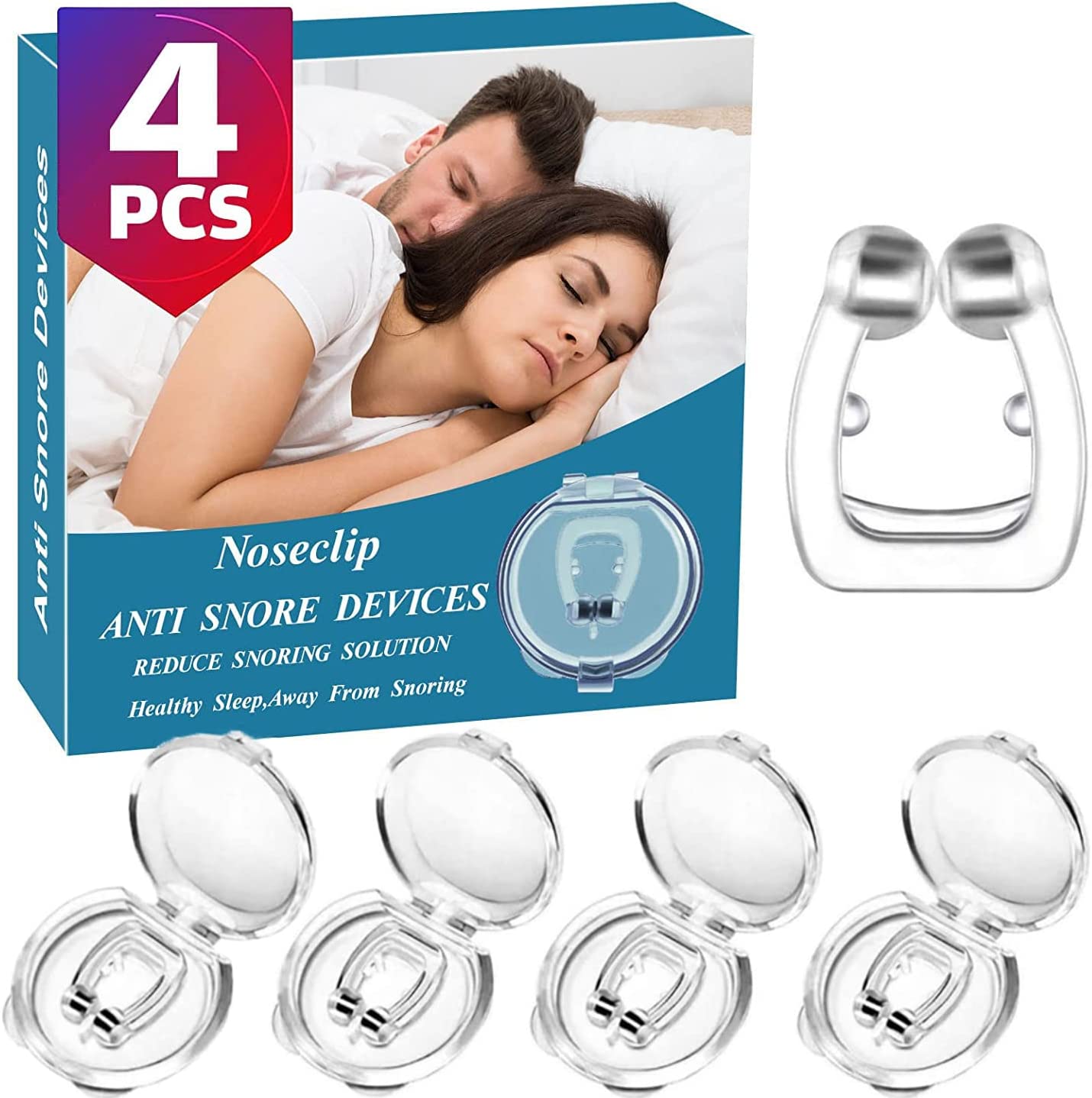 Anti Snore Stop Snoring Nose Clip Silicone Magneti... – Grandado