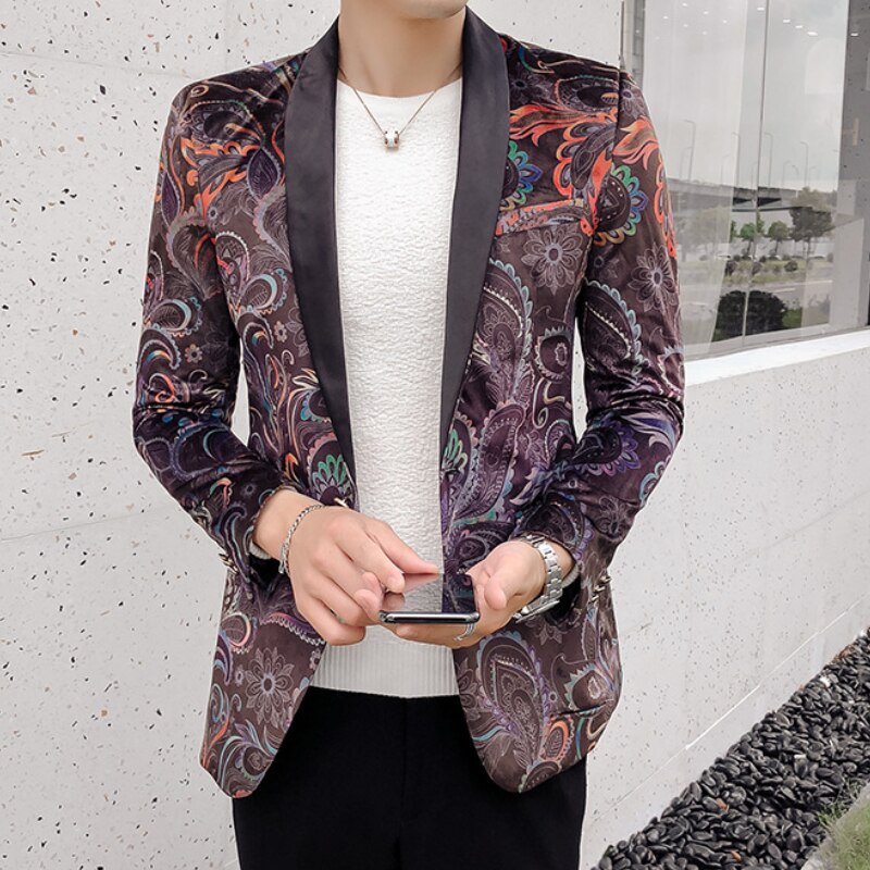 Luxe Vintage Mannen Blazers Revers Casual Jasje We... – Vicedeal