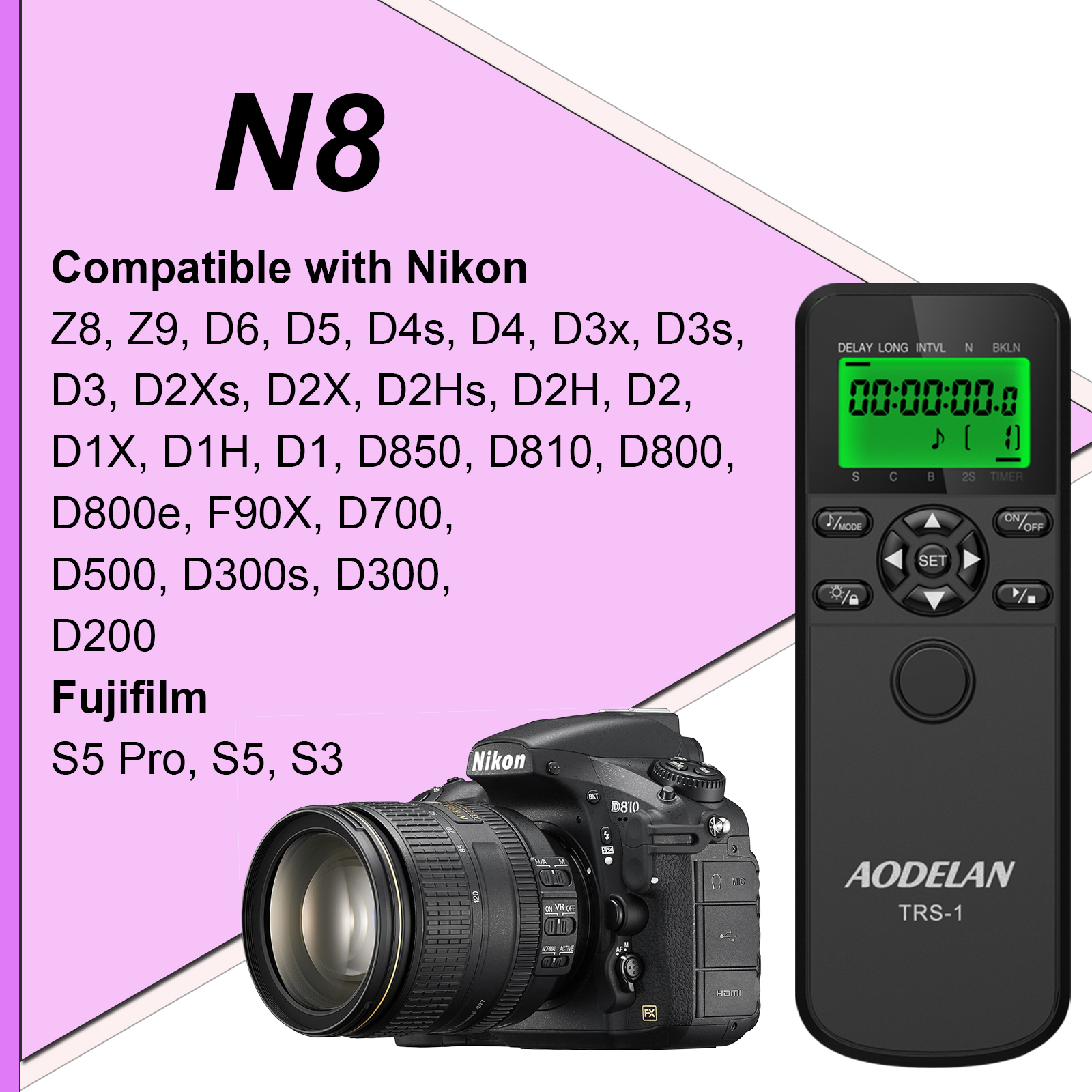 AODELAN Time Lapse Intervalometer Timer Remote Con... – Grandado