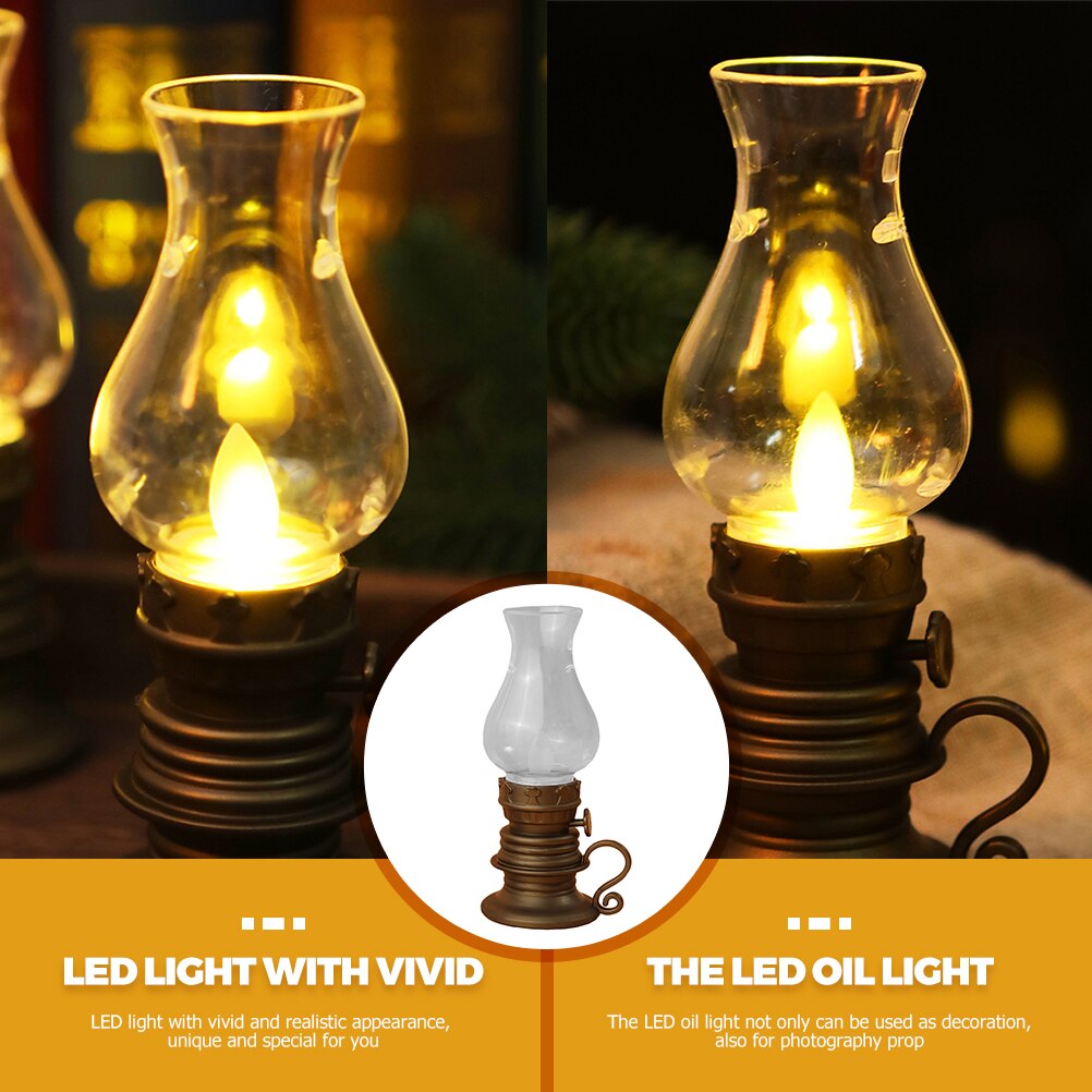 LED Oil Lamp Retro LED Kerosene Decorative Lamp fo... – Grandado