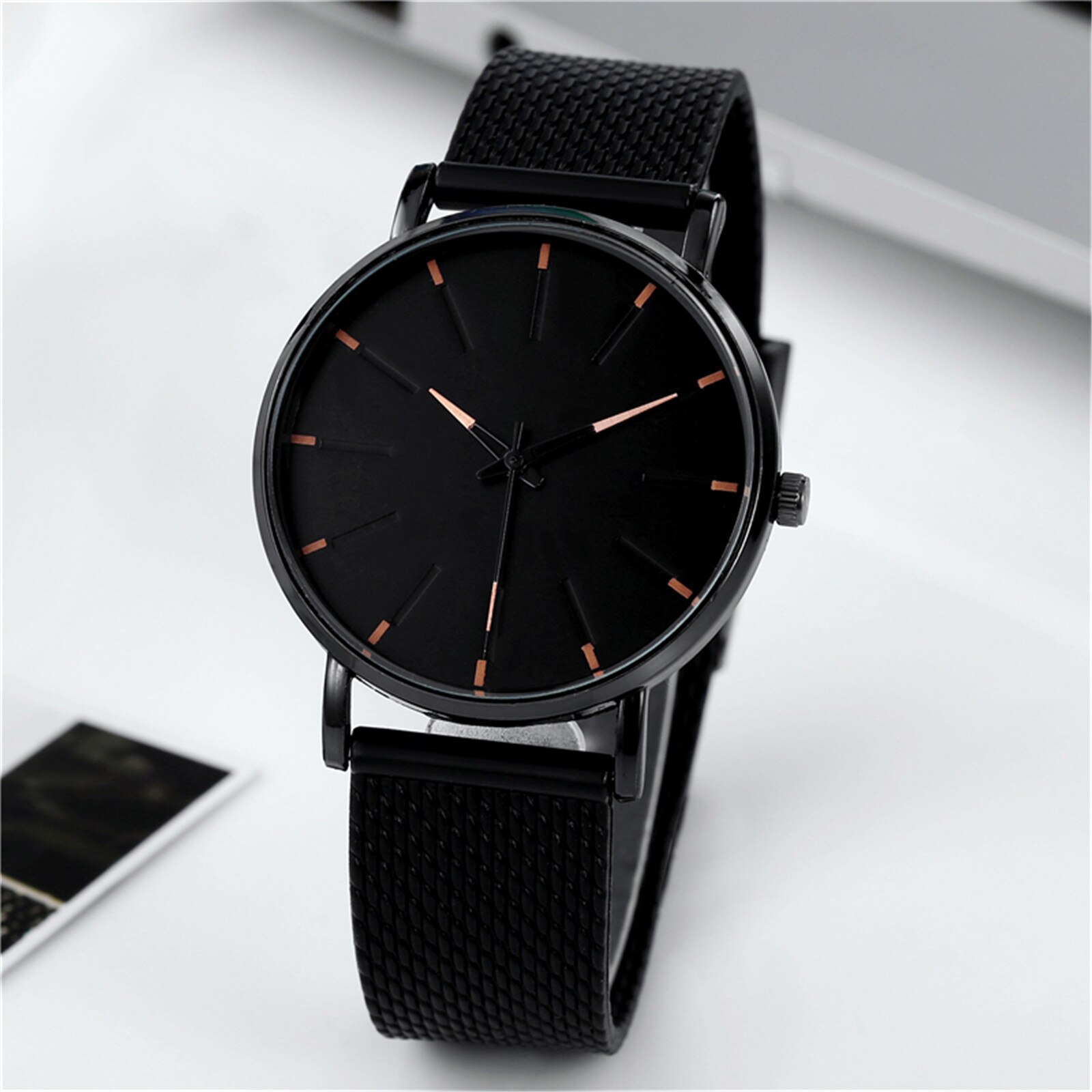 Men's mesh strap ultra-thin quartz watch Men's ult... – Grandado