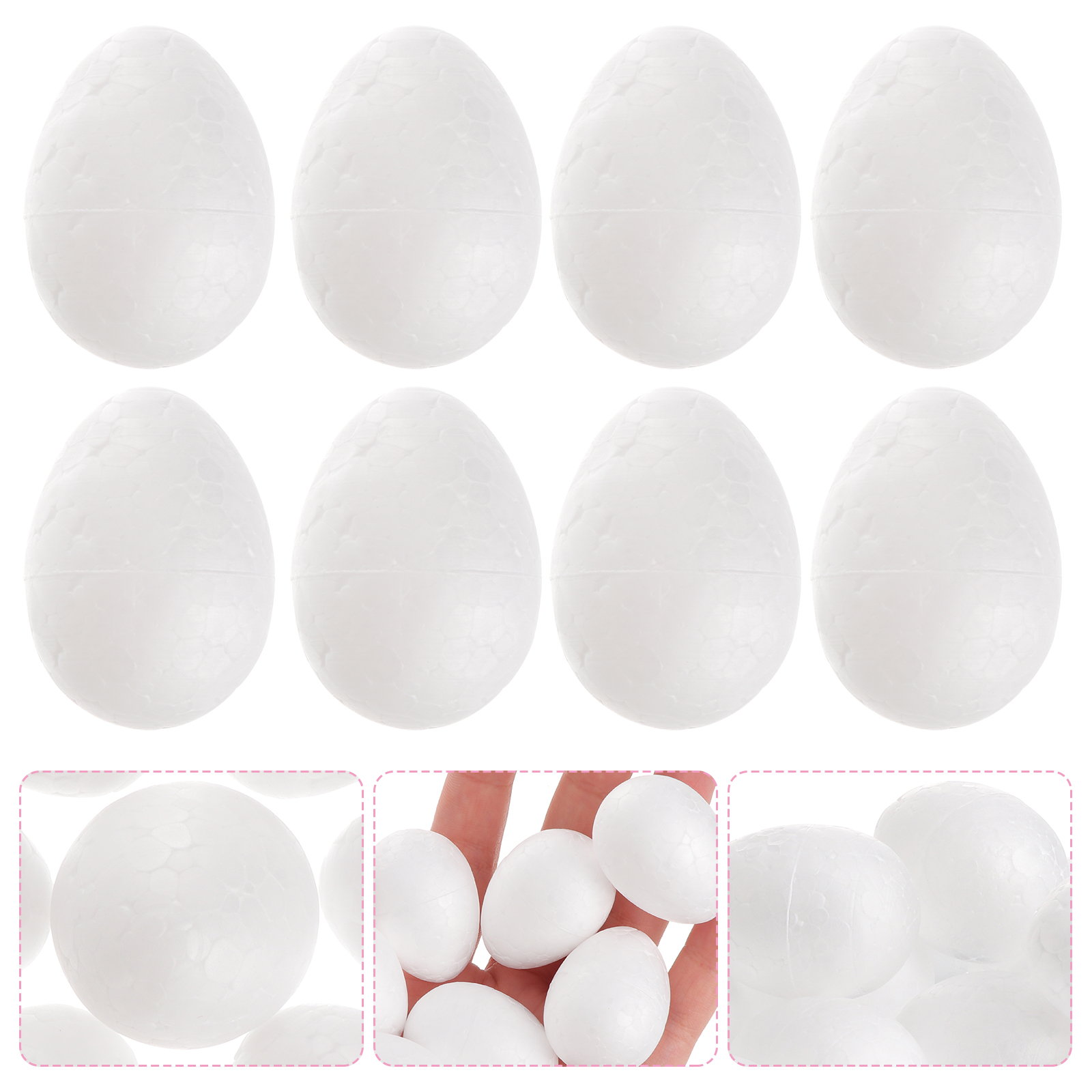 50pcs 3.5cm Durafoam Eggs Styrofoam DIY Easter Egg... – Grandado