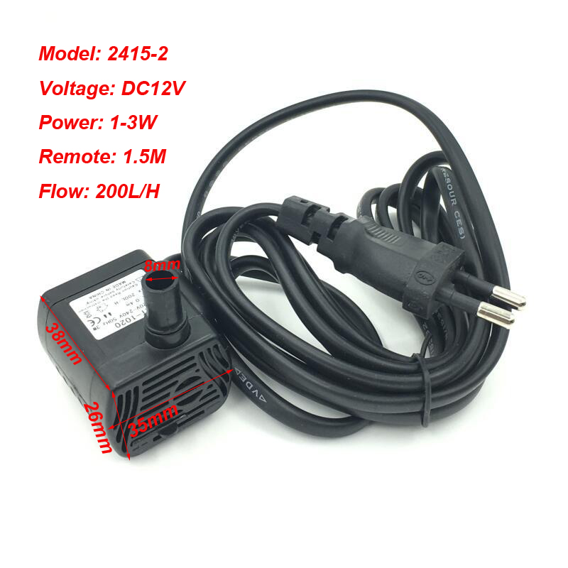 Ultra-quiet 3W AC 220V Water Pump Flow Rate Waterp... – Grandado