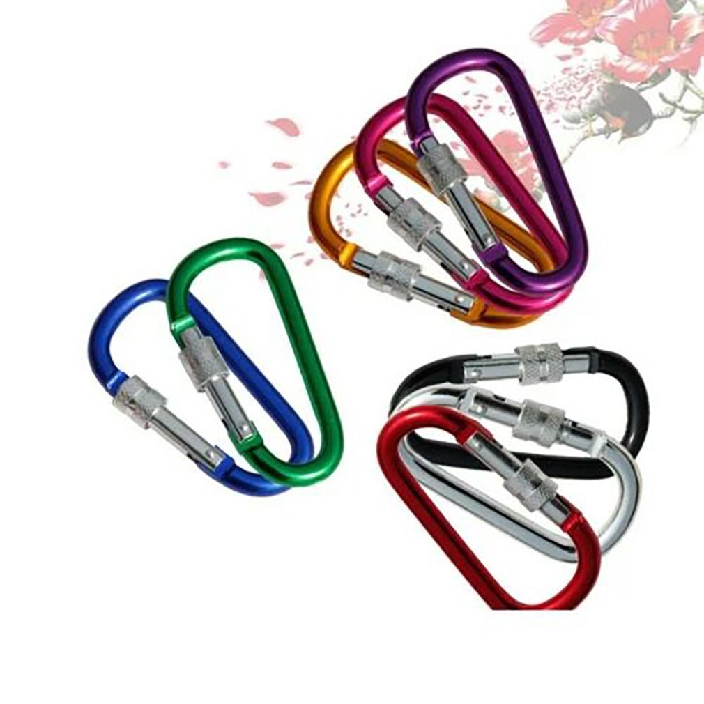 5PCS 25KN Climbing Carabiner D Shape Aviation Alum... – Grandado