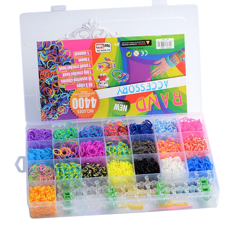 Elastic Rubber Loom Bands DIY Tool Set Weaving Mac... – Grandado
