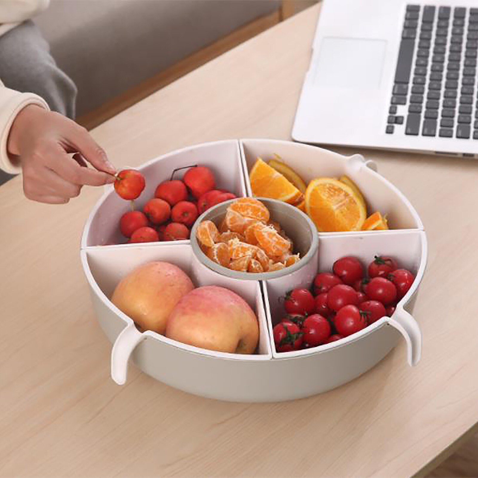 Fruit Plate, Snack Plate Rotating Water Removal Ba... – Grandado