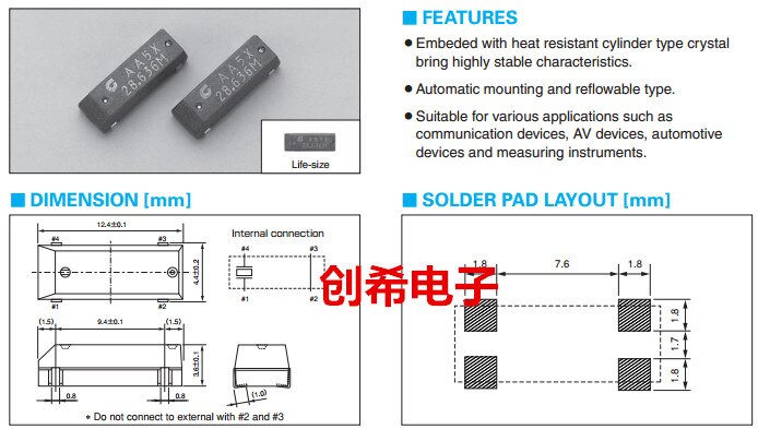 4MHZ CM309S SMD passive crystal oscillator 4M indu... – Grandado