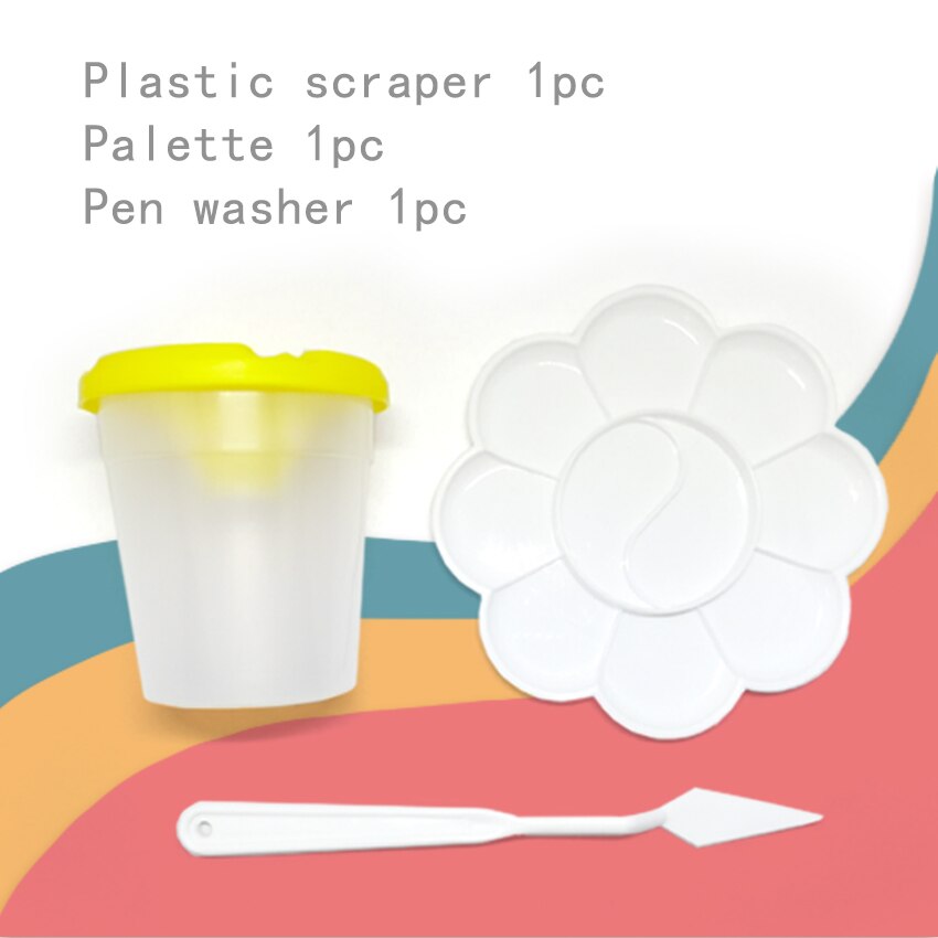 Art Supplies Plastic Palette Scraper Pen Washer Pa... – Vicedeal