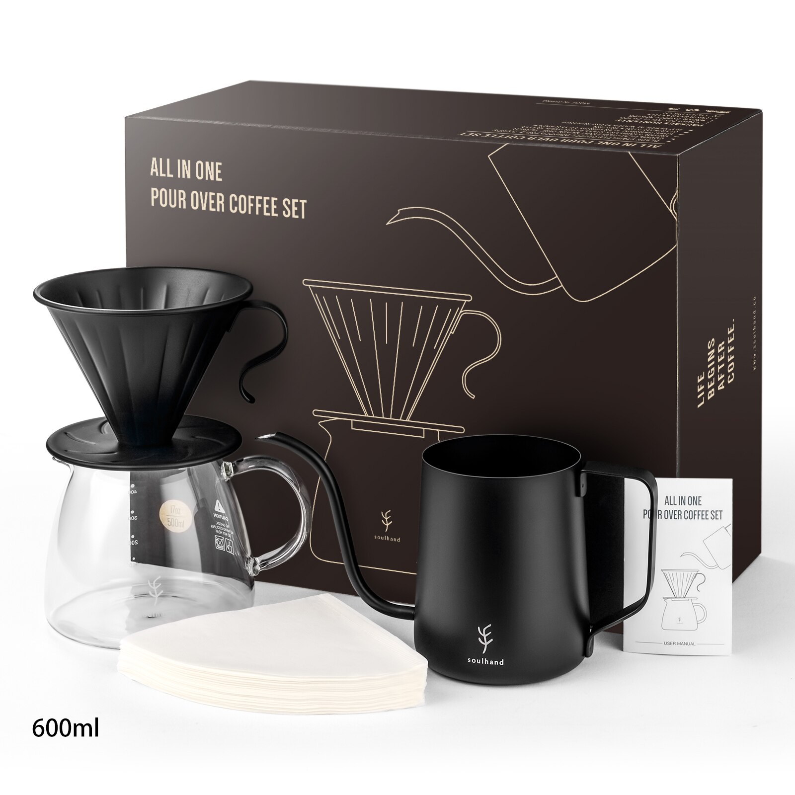 Hand Drip V60 Koffiezetapparaat Box Set Rvs Pot Dr... – Vicedeal